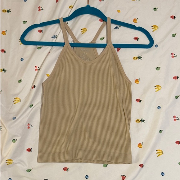 Ododos | Tops | Stylish Beige Ribbed Tank Top | Poshmark